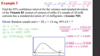 Estimating a Population Standard Deviation or Variance | PPTX | Physics ...