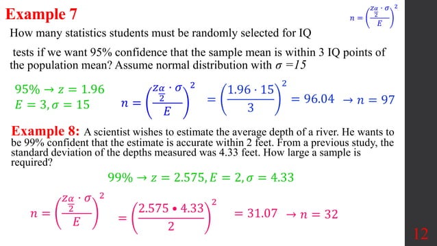 Estimating a Population Mean | PPTX