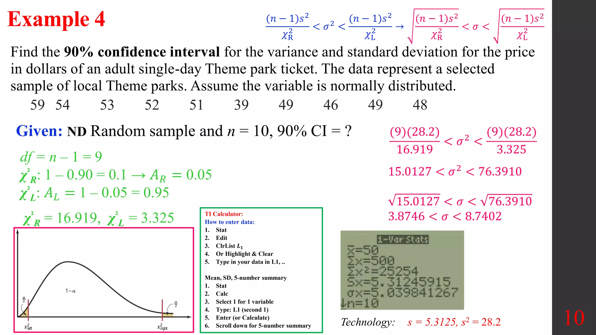 Estimating A Population Standard Deviation Or Variance Ppt