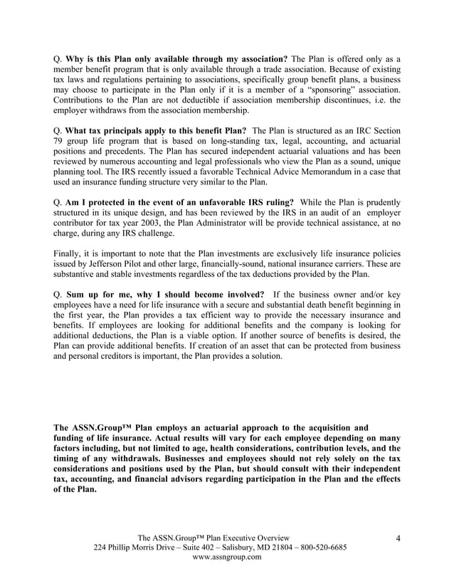 The ASSN.Group™ Plan Member Benefit Program | PDF