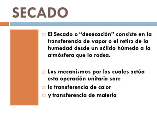 Secado | PPTX