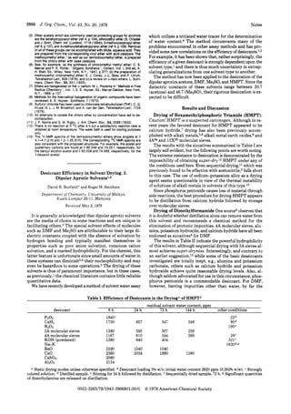 Secado dmso desiccant efficiency in solvent drying. 3. | PDF