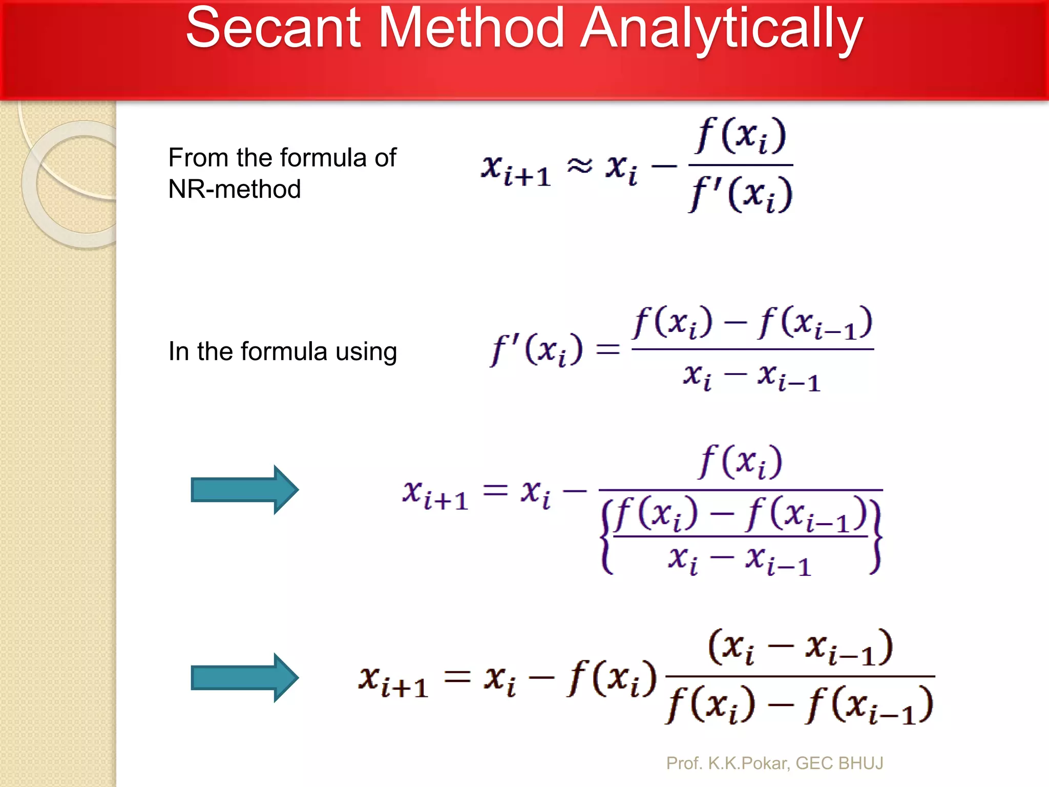 Secant method | PPTX