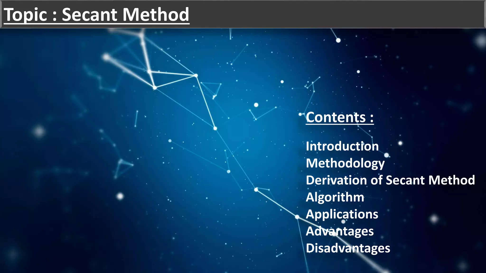 Secant Method Ppt 