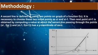 Secant method | PPTX | Physics | Science
