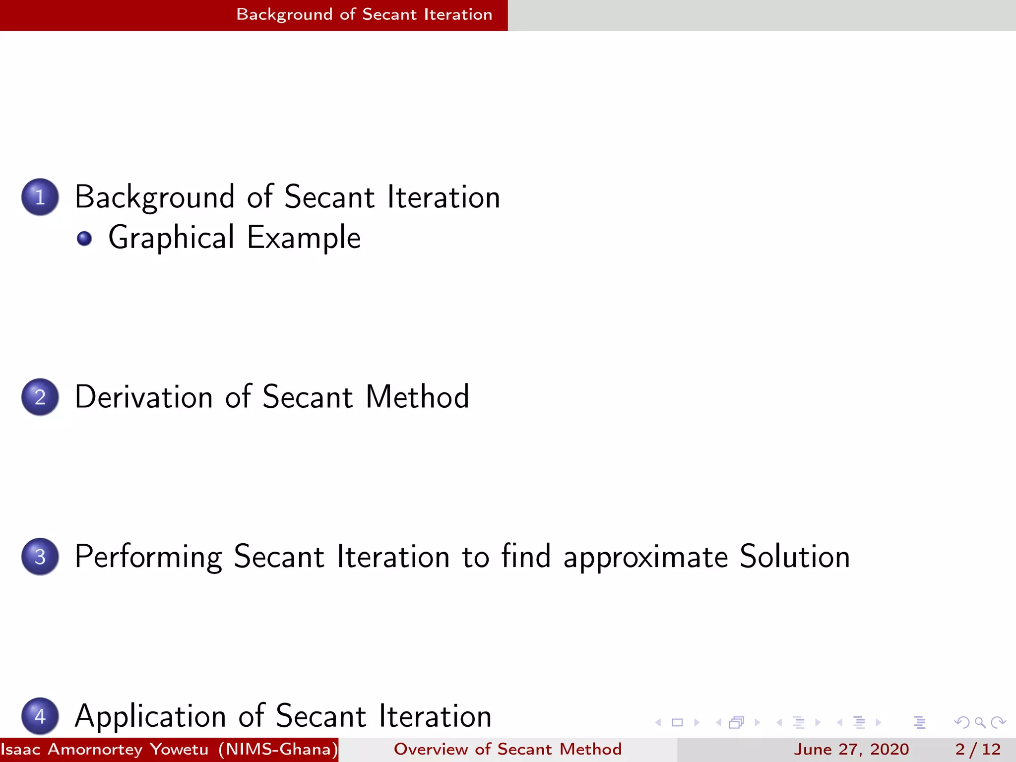 Secant Iterative Method Ppt 3645