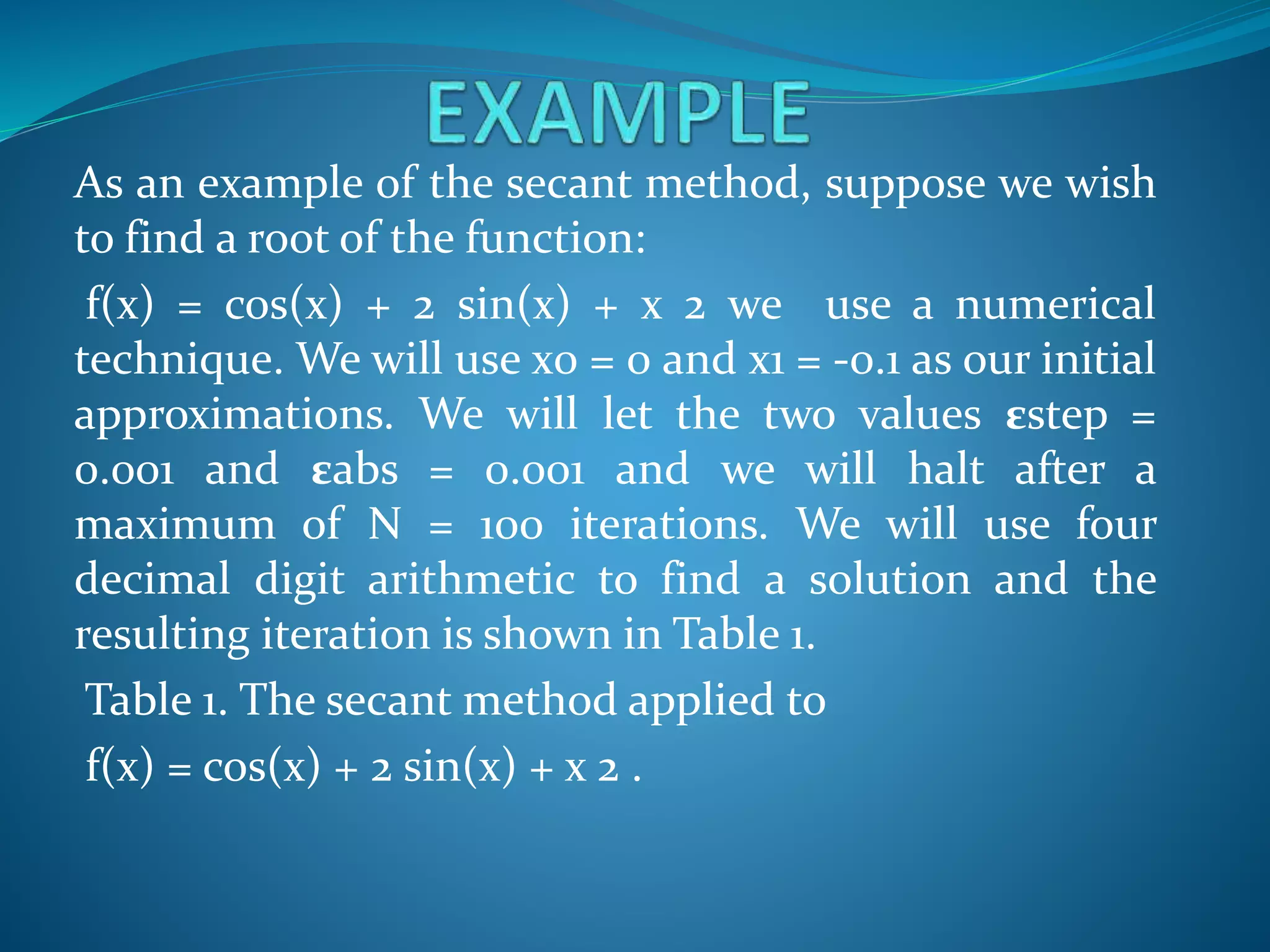 Secant method | PPTX