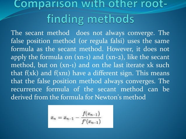 Secant method | PPTX