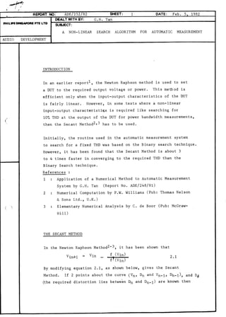 A Non-Linear Search Algorithm for Automatic Measurement System | PDF | Technology & Computing