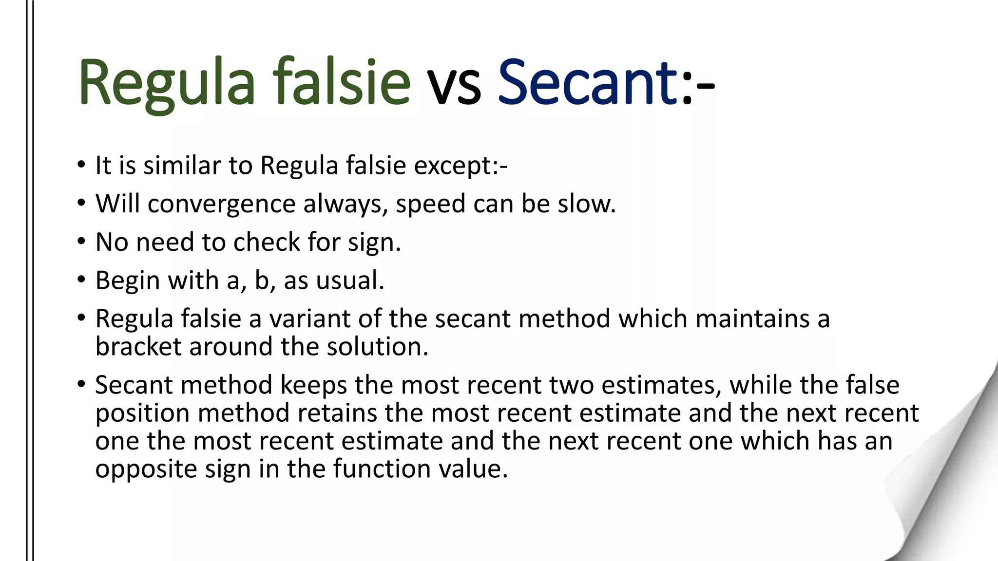 Secant method | PPTX