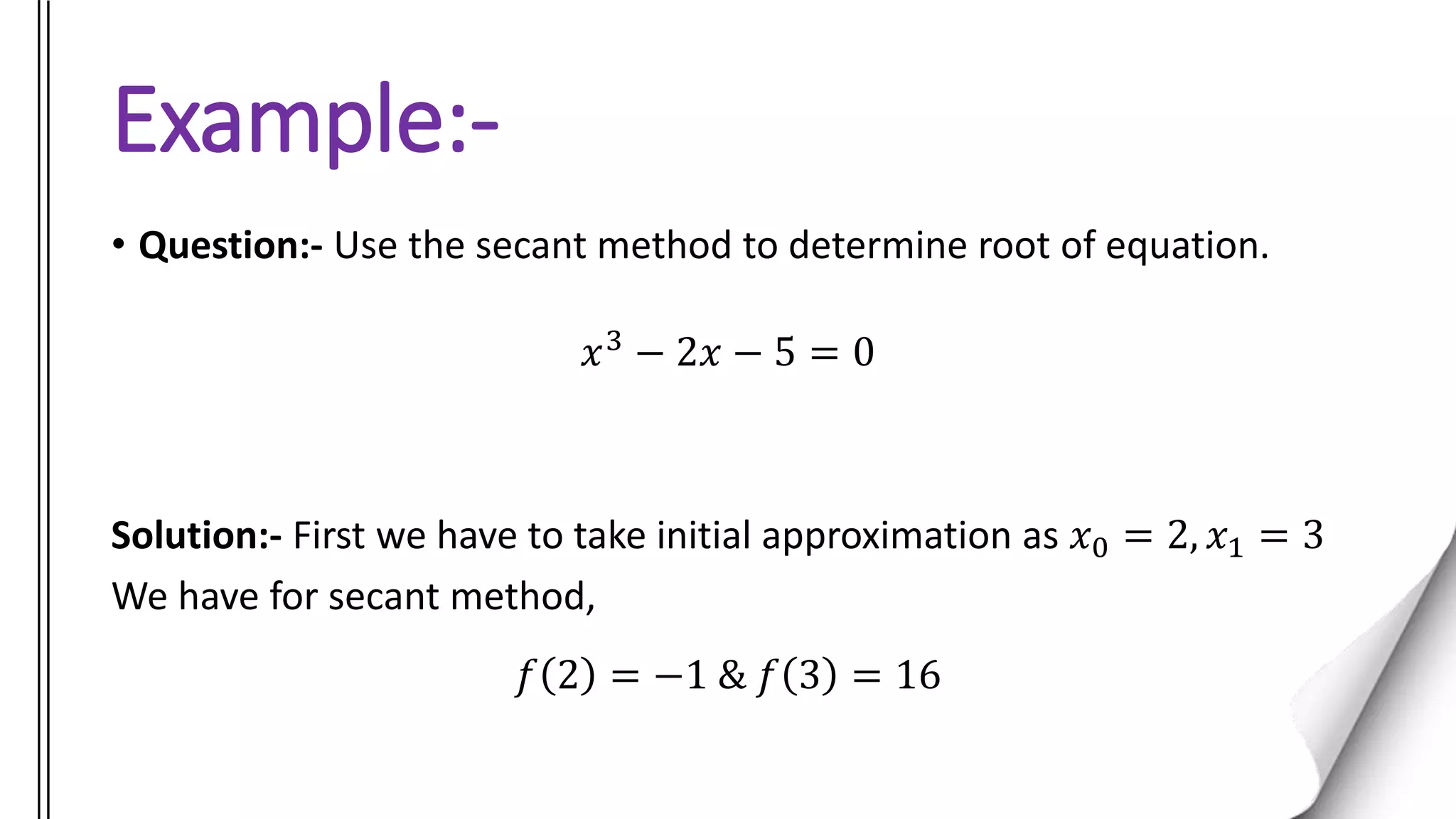 Secant method | PPTX