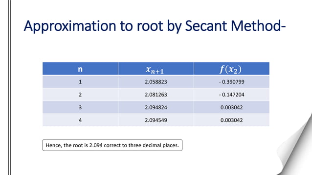 Secant method | PPTX | Science