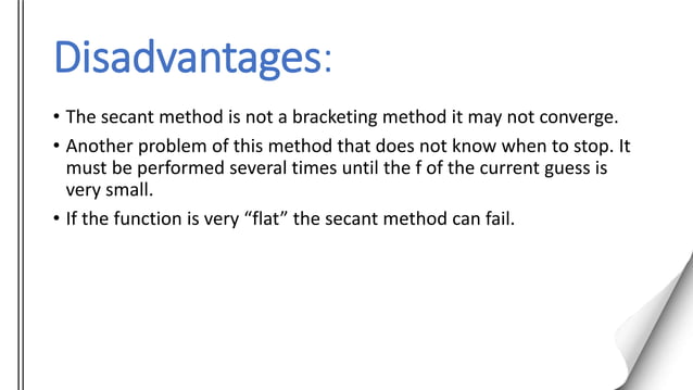Secant method | PPTX | Science
