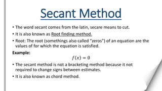 Secant method | PPT