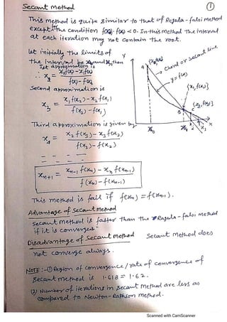 Secant method by Dr Amar Nath | PDF