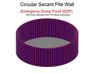 Secant pile wall for emergency dump pond | PPT