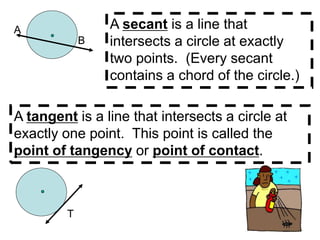 Secants and Tangents of Circles PowerPoint.ppt