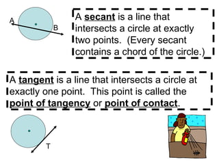Secants and Tangents of Circles PowerPoint.ppt