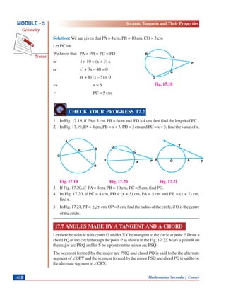 SECANTS, TANGENTS AND THEIR PROPERTIES -GEOMETRY | PDF