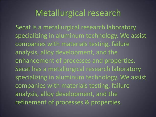 metallurgical research | PDF | Business | Business and Finance