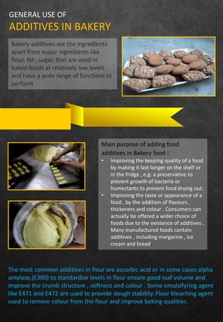 FOOD ADDITIVES USED IN BAKERY PRODUCT | PPTX