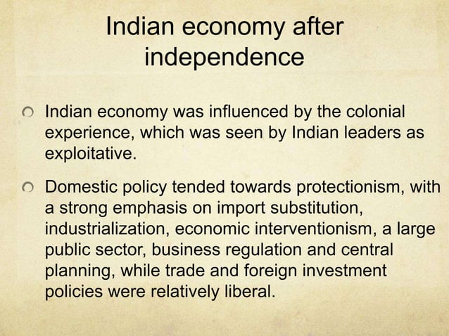 Indian economy pre-1991 reforms with globalization | PPTX