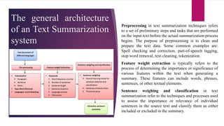 Comparative Analysis of Text Summarization Techniques | PPTX