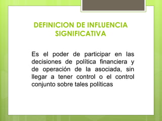 Sección 14: Inversiones en Asociadas | PPS