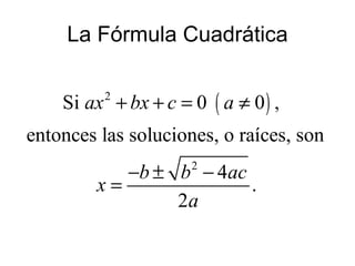 La Fórmula Cuadrática | PPT