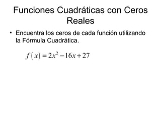 La Fórmula Cuadrática | PPT
