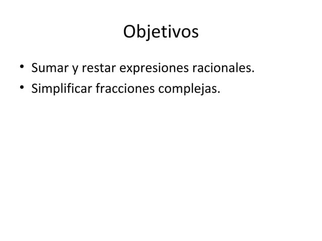 Sumando y Restando Expresiones Racionales | PPT | Computing | Technology & Computing