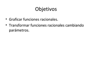Funciones Racionales | PPT