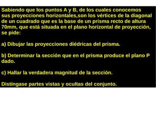 Sección prisma recto por plano oblicuo. | ODP