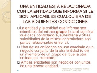 Seccion 33 partes relacionadas v3 | PPTX