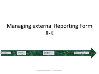 SEC compliance and disclosure, Form 8-K (sample) | PPTX