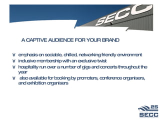 Secc Sponsorship Opportunity Hospitality | PPT