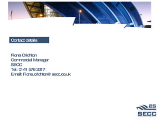 Secc Sponsorship Opportunity Hospitality | PPT