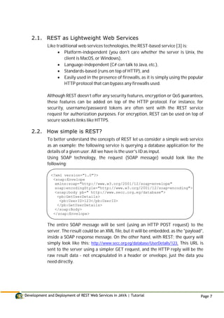 Secc tutorials development and deployment of rest web services in java_v2.0 | PDF