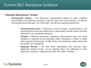SEC Cybersecurity Disclosure Guidelines | PPT
