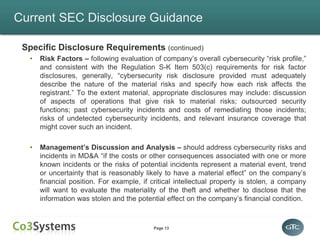 SEC Cybersecurity Disclosure Guidelines | PPT