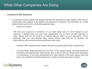 SEC Cybersecurity Disclosure Guidelines | PDF