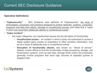 SEC Cybersecurity Disclosure Guidelines | PDF