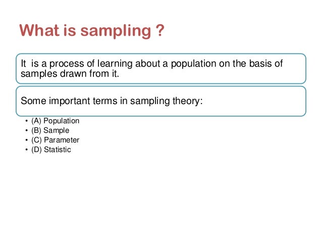 Sampling Theory Part 1