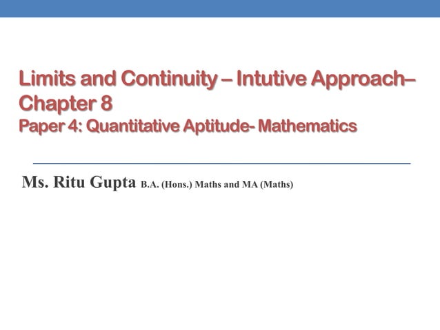 Limits and Continuity - Intuitive Approach part 3 | PDF | Physics | Science