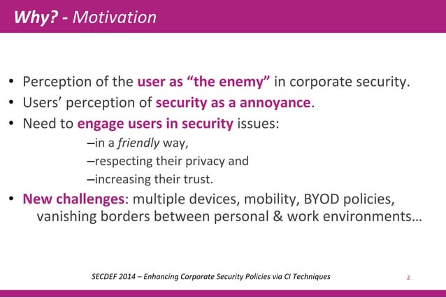 Enforcing Corporate Security Policies via Computational Intelligence Techniques | PPT
