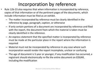 Sec disclosure methods including incorporation by reference | PPTX