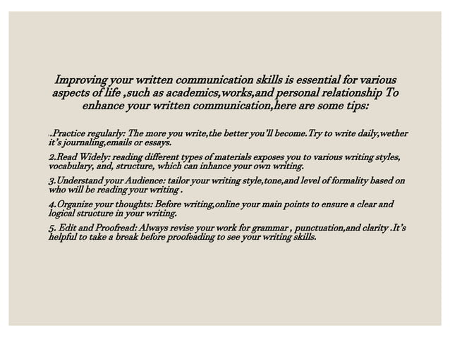 acuiring effective written communication skills and multi-media for ...