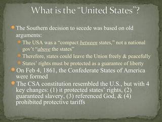 Secession and the Civil War | PPT
