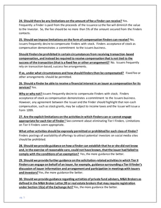 Letter to SEC on Finders | PDF