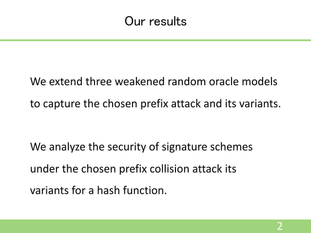 Weakened Random Oracle Models with Target Prefix | PPT